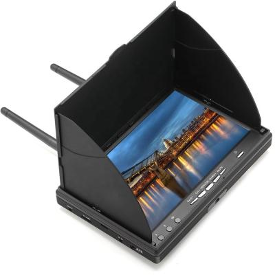 China Uangel LCD5802D 5.8G 40CH 7 Inch Raceband FPV Monitor 800x480 With DVR Build-in Battery Video Screen For Multicopte for sale