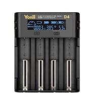 China Intelligent  Multifunction Fast 4 Slots LCD  3.7V 1.2V Nimh  Lithium Liion 21700 20700 26650   AA AAA 18650 Battery Charger for sale
