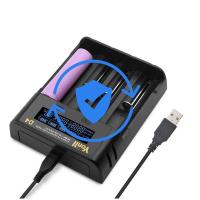China Intelligent  Multifunction Fast 4 Slots LCD  3.7V 1.2V Nimh  Lithium Liion 21700 20700 26650   AA AAA 18650 Battery Charger for sale
