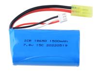 China High Rate Round 18650 Battery  7.4V Massager Lithium Pack 2S Series Full Capacity 1500mAh 15C For RC Remote Car Boat for sale