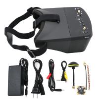 China EV800D 5.8G 4.9G 40CH 5 Inch Headset HD DVR Diversity FPV Glasses W/ 25-1300mW Switchable Transmitter VTX For RC Drone for sale