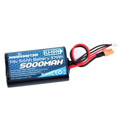 China New RadioMaster 5000mah 7.4V 2S 37wh Battery High Capacity JST-XH XT30 Plug TX16S 18S Remote Control Transmitter Racing Drone for sale