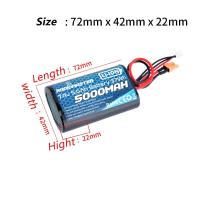 China New RadioMaster 5000mah 7.4V 2S 37wh Battery High Capacity JST-XH XT30 Plug TX16S 18S Remote Control Transmitter Racing Drone for sale