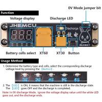 China JHEMCU Ruibet Lipo Discharger Model 2-6S Built-in LED Discharge Indicator Interface XT30 / 60 For RC Battery Storage Scrapping for sale