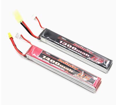 China 2018 New 7.4V 1300mAh Li Ion Airsoft Toys Battery Pack GPR for sale