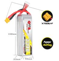 China GNB 3000mAh 6S LiPo 22.2V 100C XT60 RC Car Drone Battery High-Performance 3500 5000mAh C-Rating Flight High Discharge C for sale