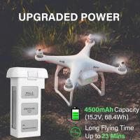 China 4500mAh 15.2V Upgraded Drone Battery for DJI Phantom 3 Pro / Standard /Advanced 4K /SE Intelligent Flight Batteries Replacement for sale