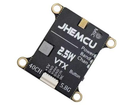 China JHEMCU 2.5W VTX 5.8G 40CH Adjustable FPV  Transmitter Built-in Microphone Heat Sink 2-6S 30X30mm for RC Airplane FPV Long Range for sale