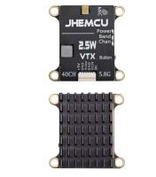 China JHEMCU 2.5W VTX 5.8G 40CH Adjustable FPV  Transmitter Built-in Microphone Heat Sink 2-6S 30X30mm for RC Airplane FPV Long Range for sale