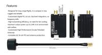 China RushFpv 3.3G 2000mW 2W 8CH Vtx / VRx Audio Video FPV Transmitter / Receiver Recording Plate Antenna for RC Fpv Drone Multi-rotor for sale