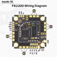 China Aocoda-RC F411AIO 30A 45A 6S MPU6500 Built-in Ammeter Blheli-S Blue-J Pixhwack for RC FPV Freestyle Racing Drone Plane UAV DIY for sale