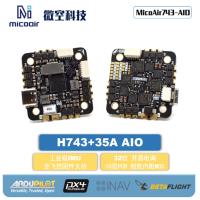 China Air MicoAir743 AIO 35A AM32 25.5x Integrated Flight Control Supports APM PX4 for sale