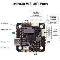 China MicoAir H743 V2 AIO 45A 2-6S AM32 All-In-One Flight Control And ESC Supports PM PX4 INAV For Drones Accessories for sale