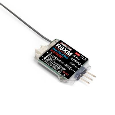 China Ledi R8Xm Mini 8-Channel Receiver Built-In Power Battery Voltage Return Racing Drone Parts for Locomotive Ship Model T8S Made for sale