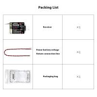China Ledi R8Xm Mini 8-Channel Receiver Built-In Power Battery Voltage Return Racing Drone Parts for Locomotive Ship Model T8S Made for sale