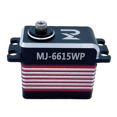 China Mj-6615wp High-Performance 12v Digital Servo 66kg-Cm High Voltage Brushless Waterproof Metal Gear For Car And Aircraft Models for sale