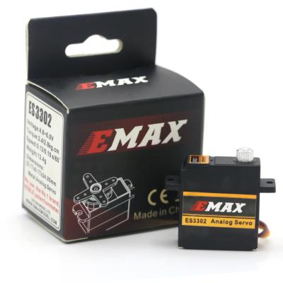 China Emax ES3301 3351 3302 3352 9mm 4.8-6V Analog Digital Servo Metal Gear For RC Glider Rc Airplane Drone for sale