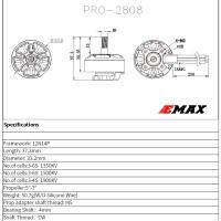 China Wholesale EMAX PRO Series 2808 1350KV 1500 1900 Brushless Motor Long Range Loading RC Racing Multicopter Quadcopter UAV for sale