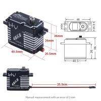 China JX Servo CLS-HV7346MG 46KG HV Waterproof Steel Gear Full Aluminium Digital Coreless RC Boat Parts Motors for sale