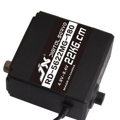 China New JX RD-5622MG-180 22kg.cm /300 Degree High Quality Core Motor Digital Metal Gear Performance Robot Servo RC Car Boat for sale