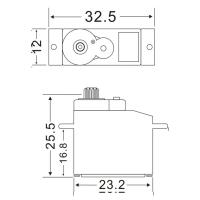 China JX Servo PS-1109MG 9g 2.5kg Metal Gear Analog 90S For 1/18 RC Car Boat Robot Arm Drone Helicopter for sale