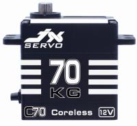 China NEW JX C70 70KG 12V High Torque Full Metal Shell Hollow Cup High Pressure Metal Gear Super Servo RC Car Boat Helicopter RobotS for sale