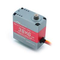 China Hot Sales JX RD-C7638HV-180 38kg.cm 360 Coreless Full CNC Aluminium Hulls Structure Robot Servo Magnetic Sensing Steering for sale
