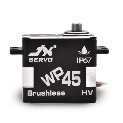China JX Servo WP45 HV 45KG Brushless Waterproof IP67 Metal Gear Digital Servo for RC Car Helicopter Airplane for sale