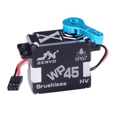 China NEW JX WP45 45KG 8.4V 0.11sec IP67 Waterproof Steel Gear Aluminum Coreless High Quality Servo RC Truck Helicopter Robot SAVOX for sale