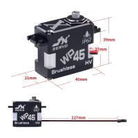 China NEW JX WP45 45KG 8.4V 0.11sec IP67 Waterproof Steel Gear Aluminum Coreless High Quality Servo RC Truck Helicopter Robot SAVOX for sale