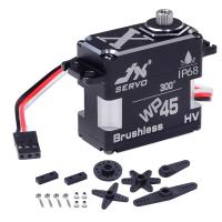 China NEW JX WP45 45KG 8.4V 0.11sec IP67 Waterproof Steel Gear Aluminum Coreless High Quality Servo RC Truck Helicopter Robot SAVOX for sale