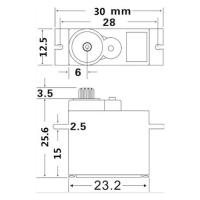 China Hot Sales JX PDI-1151MG 3.6KG Mini Coreless Waterproof 120 Degrees Digital Servo for RC Models Car Boat for sale