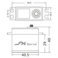 China Hot Sales JX Servo CLS6036HV 27kg Aluminium Shell Metal Gear High Voltage Coreless Digital Servo for sale