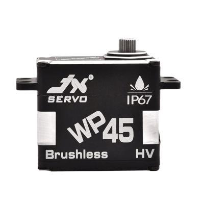 China Hot Sales JX Servo WP45 HV 45KG Brushless Waterproof IP67 Metal Gear Digital Servo for RC Car Helicopter Airplane for sale