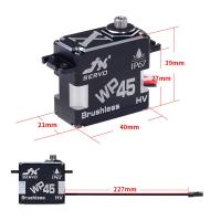 China Hot Sales JX Servo WP45 HV 45KG Brushless Waterproof IP67 Metal Gear Digital Servo for RC Car Helicopter Airplane for sale