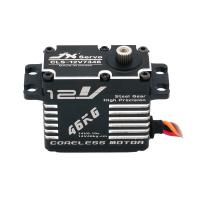 China New CLS-12V7346 JX Servo 46KG 12V 180 Degrees HV High Precision Steel Gear Digital Coreless Servo CNC Aluminium Shell Servo for sale