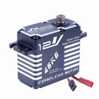 China New CLS-12V7346 JX Servo 46KG 12V 180 Degrees HV High Precision Steel Gear Digital Coreless Servo CNC Aluminium Shell Servo for sale