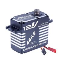 China New CLS-12V7346 JX Servo 46KG 12V 180 Degrees HV High Precision Steel Gear Digital Coreless Servo CNC Aluminium Shell Servo for sale