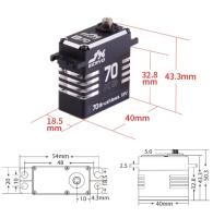 China NEW JX B70 72KG 12V High Torque Full Metal Shell Metal Gear Brushless Servo RC Car Truck Robot Helicopter Drone SAVOX SB2290SG for sale