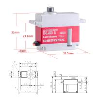 China KST DS565X Servo Motor HV Coreless Digital Metal Gear 8.4V 6kg 0.05sec For UAV 450 500 Helicopter Airplane RC Models for sale