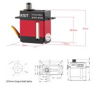 China Wholesale Price KST A12-610 0.10s 9kg-cm Coreless Digital Metal Gear HV Glider Wing Servo for sale