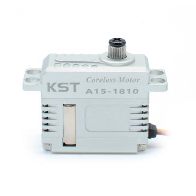China Wholesale Price KST A15-1810 20kg 0.10sec HV Phosphor Bronze Hardened Steel Gear RC Coreless Servo for sale