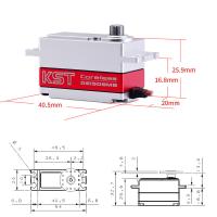 China Wholesale Price KST DS1509MG 12.8KG Metal Gear Coreless Digital Servo for RC Model UAV Car Boat Robot Arm Helicopter Airplane for sale
