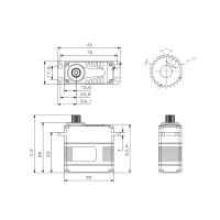 China Hot Sales KST X25-8.4-65 V2 (2019) Digital Metal Gear Servo High Torque 78kg Servo Motor Robot UAV Hobby Education for sale