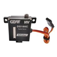 China Flat Gdw Ds190c 10.5kg Torque Steel Gear Coreless Digital Servo For Rc Airplane Glider Fixed Wing Aircraft Model for sale