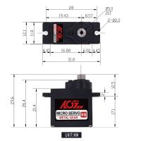 China Hot AGF B9DLM 9g Metal Gear Mini Digital Servo 450 For Fixed-Wing Airplane 2.2KG Toy Robot GPS Motors Car Style Battery for sale