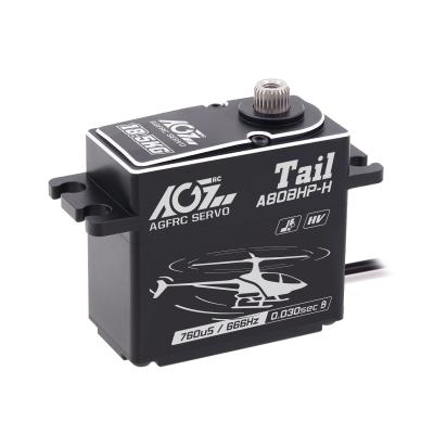 China Hot Sales AGFRC A80BHP-H Metal Gear 8.4V HV 18.5KG 0.030s Digital Programmable Brushless Servo RC Helicopter Aircraft for sale