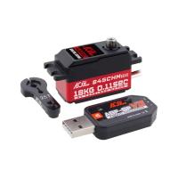 China AGFRC B45CHM V2 18kg 0.110sec Programmable Coreless Motor Metal Gear Digital Low Profile Servo For 1/12 RC Cars/Helicopter Robot for sale