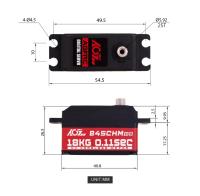 China AGFRC B45CHM V2 18kg 0.110sec Programmable Coreless Motor Metal Gear Digital Low Profile Servo For 1/12 RC Cars/Helicopter Robot for sale