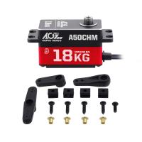 China Hot Sales AGFRC A50CHM 18KG High Torque 8.4V Low Profile Coreless Programmable Digital Metal Gear Servo RC Racing Car Robot for sale
